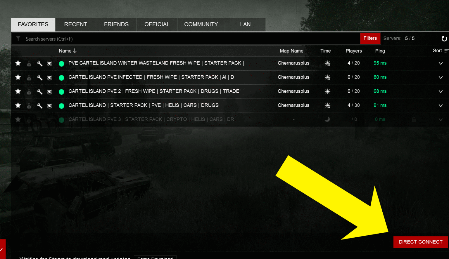 How To Join a DayZ Server Direct Through IP - Cartel Island DayZ Servers