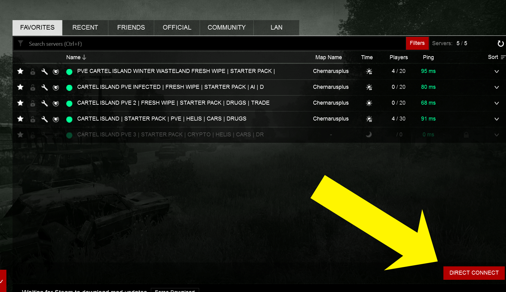How To Join a DayZ Server Direct Through IP - Cartel Island DayZ Servers