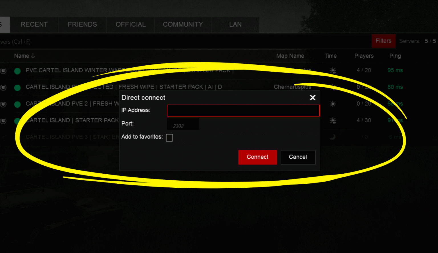 How To Join a DayZ Server Direct Through IP - Cartel Island DayZ Servers